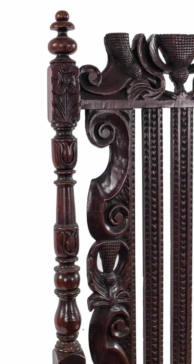 English Charles II Walnut Arm Chair For Sale at 1stDibs