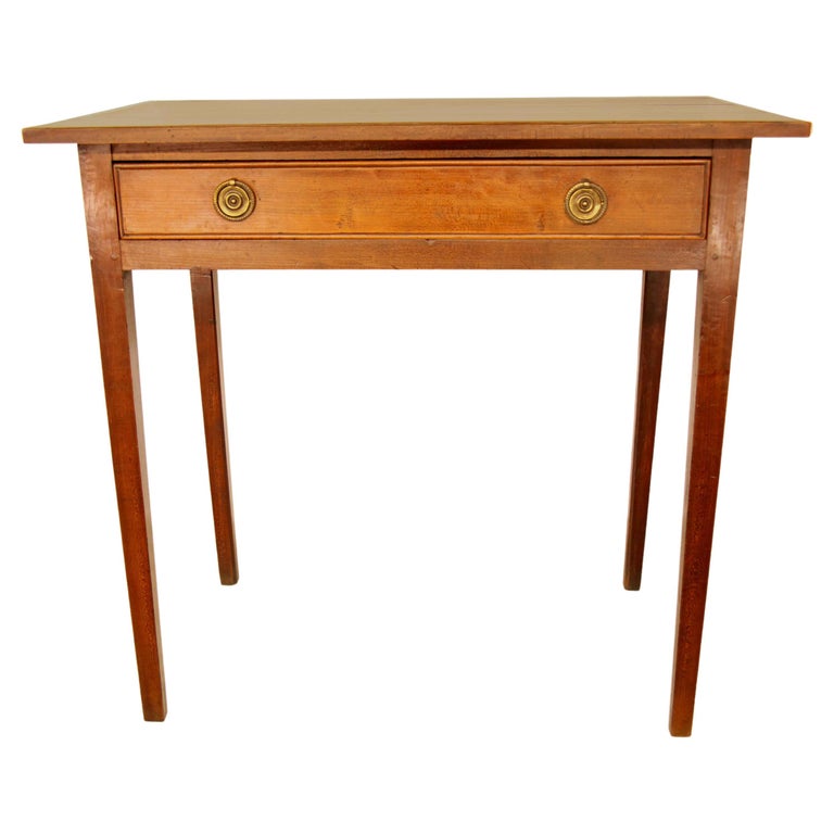 English Cherry One Drawer Table For Sale at 1stDibs