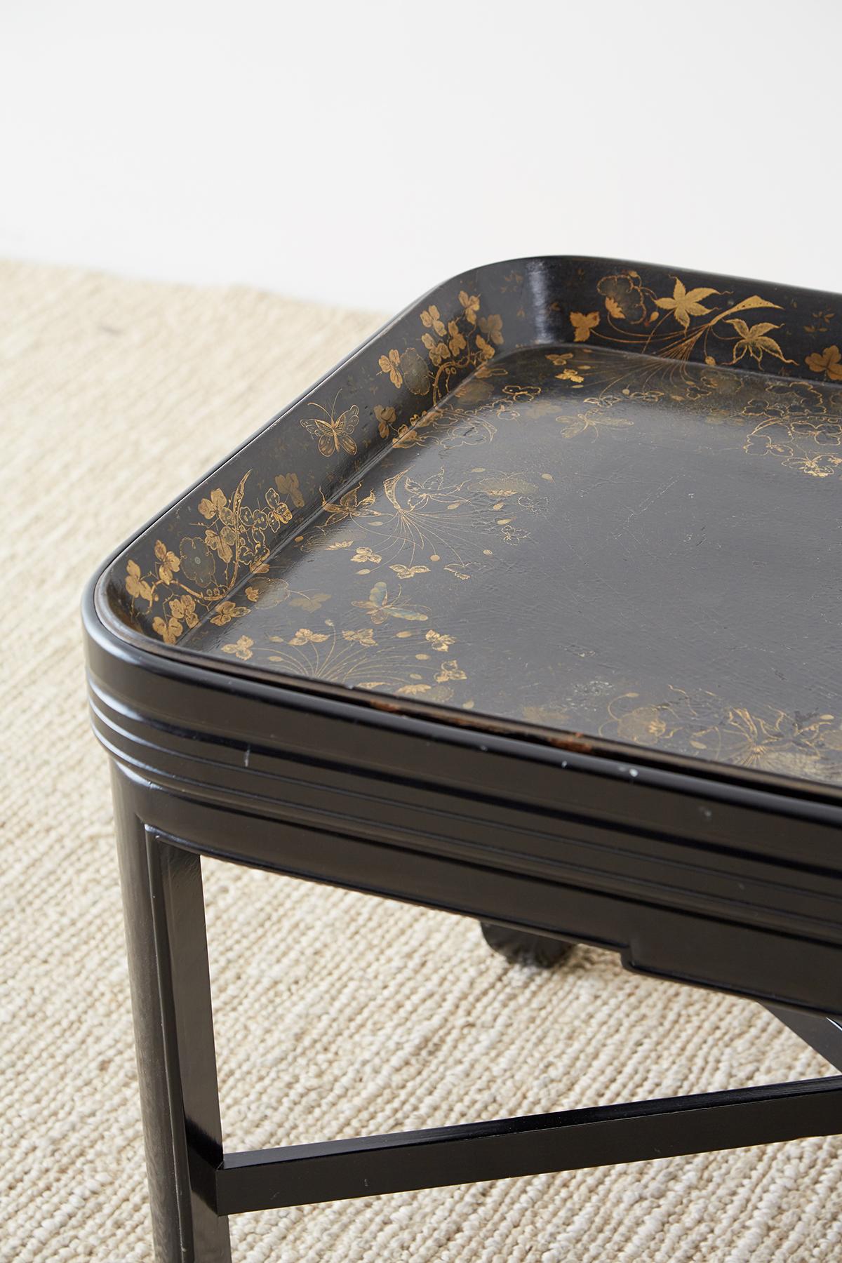 English Chinoiserie Lacquered Tray Table by Henry Clay at 1stDibs ...