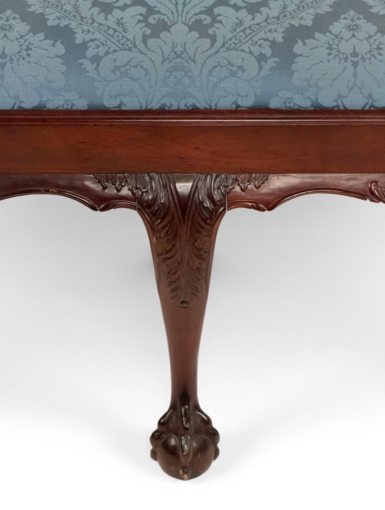 English Chippendale Mahogany Bench at 1stDibs