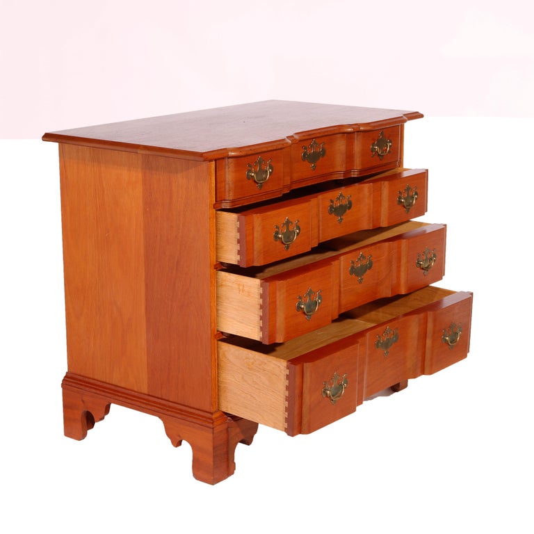 English Chippendale Style Block Front Chest, Bartley Collection, 20th C ...