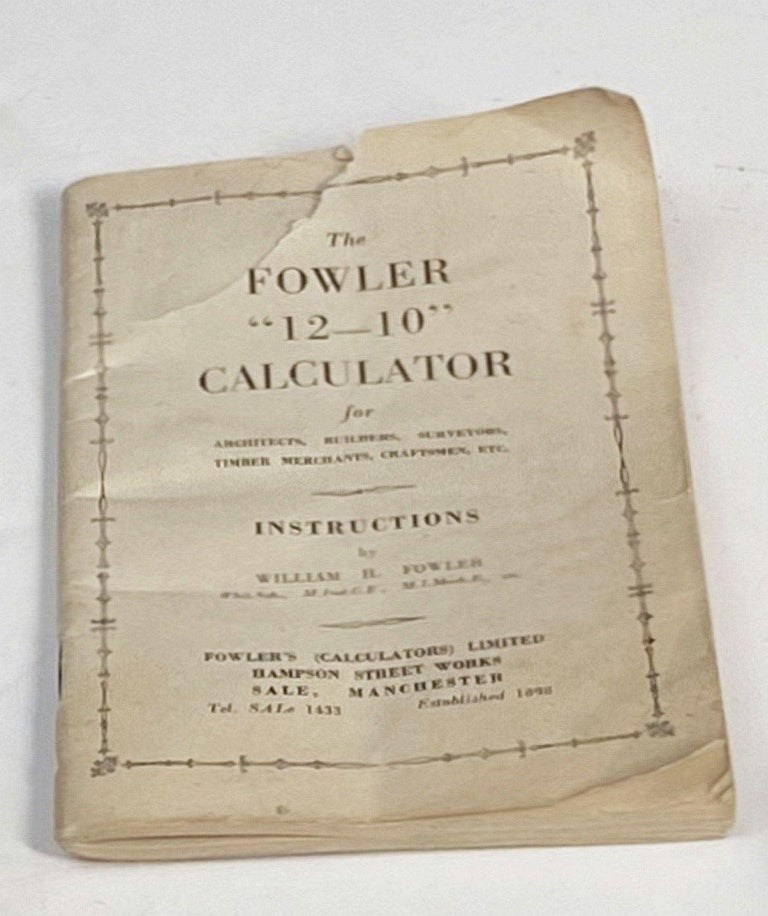 English Circular "Twelve-Ten" Calculator with Leather Case by Fowler ...
