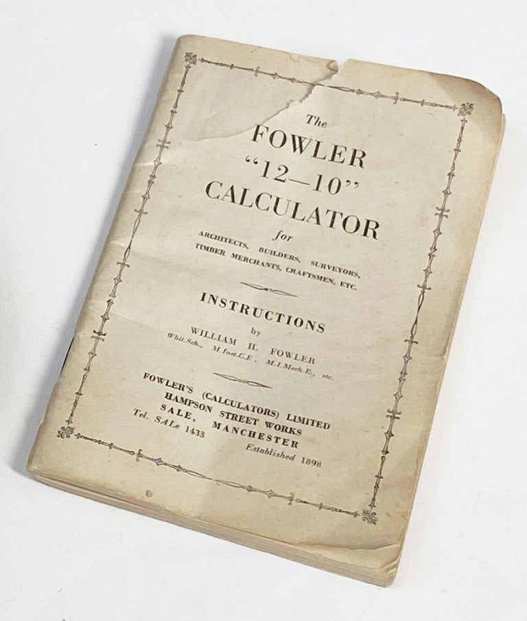 English Circular "Twelve-Ten" Calculator with Leather Case by Fowler ...