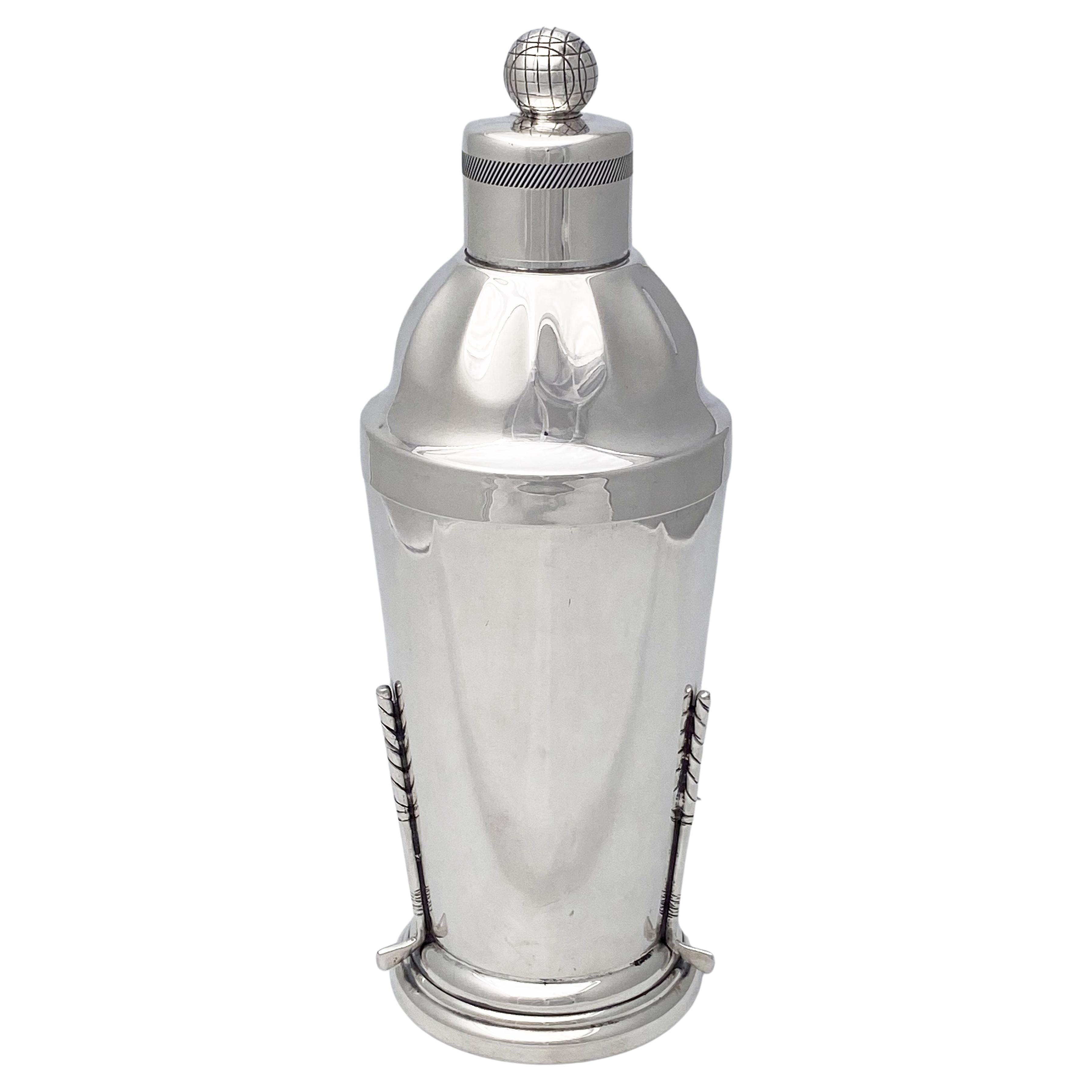 Art Deco Golfing Cocktail Shaker at 1stDibs