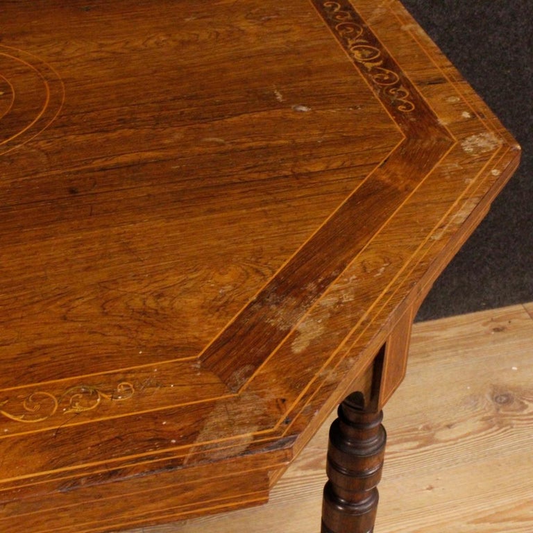 English Coffee Table in Inlaid Wood For Sale at 1stDibs