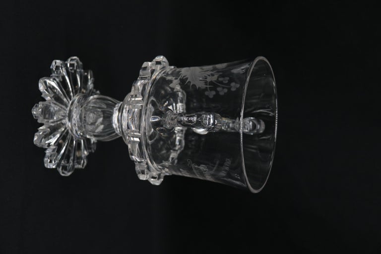 English Commemorative Glass Goblet for the Coronation of George v 1911 ...