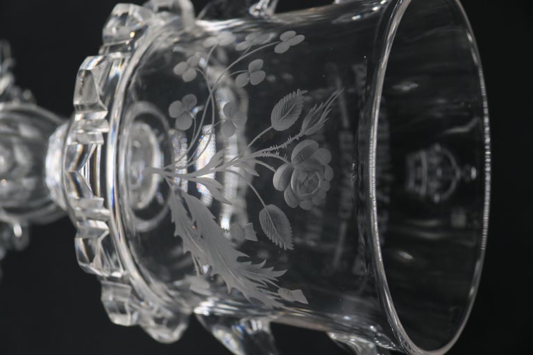 English Commemorative Glass Goblet for the Coronation of George v 1911 ...
