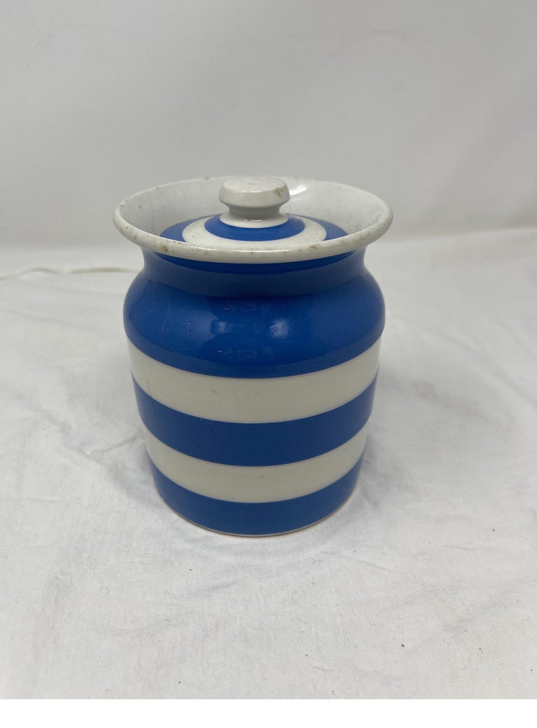 T.G. Green Cornishware Canister at 1stDibs