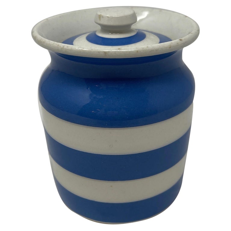 T.G. Green Cornishware Canister at 1stDibs