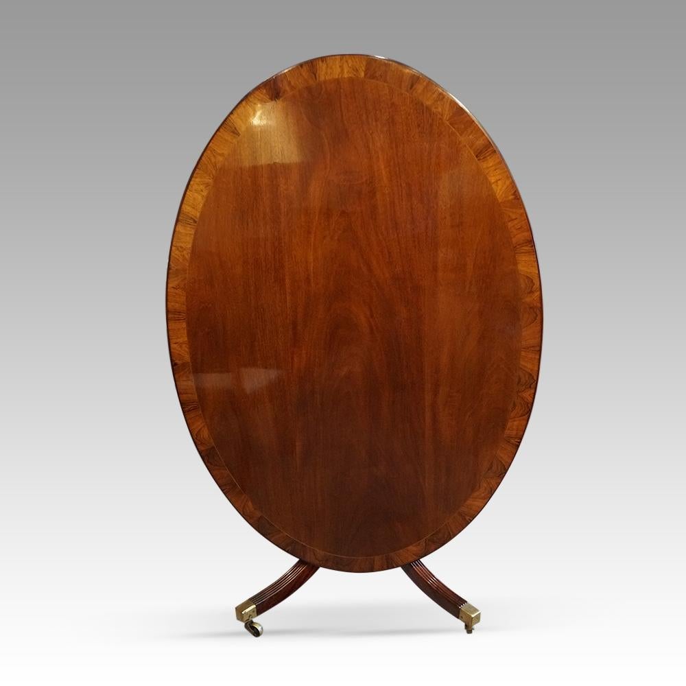 English country home Regency style oval dining table For Sale at 1stDibs
