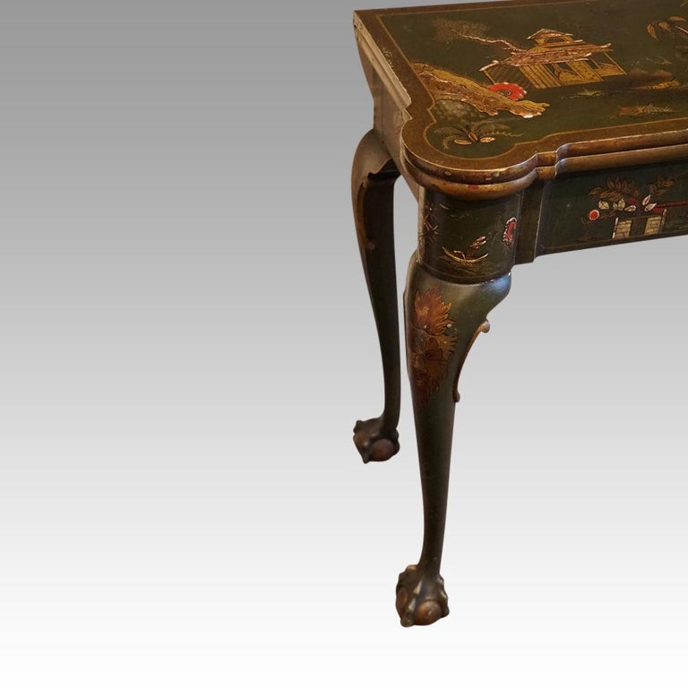 English country house Antique chinoiserie card table, circa 1870 at 1stDibs