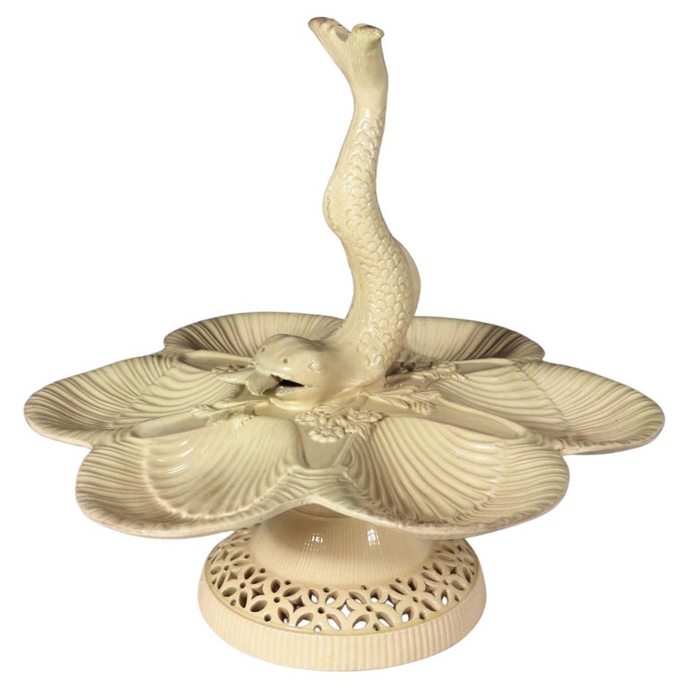 English Creamware Sweetmeat Stand with Dolphin, Leeds, Yorkshire For ...