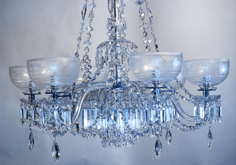 English Crystal Gasolier at 1stDibs