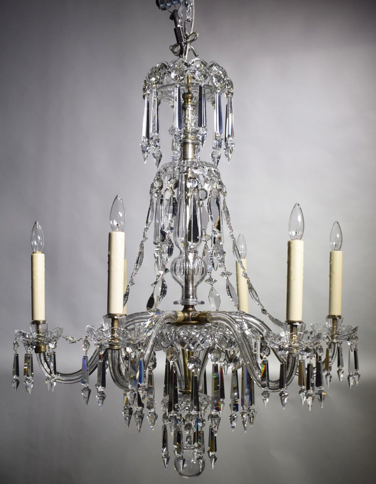 English Crystal Gasolier at 1stDibs