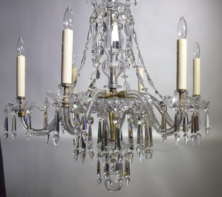 English Crystal Gasolier at 1stDibs