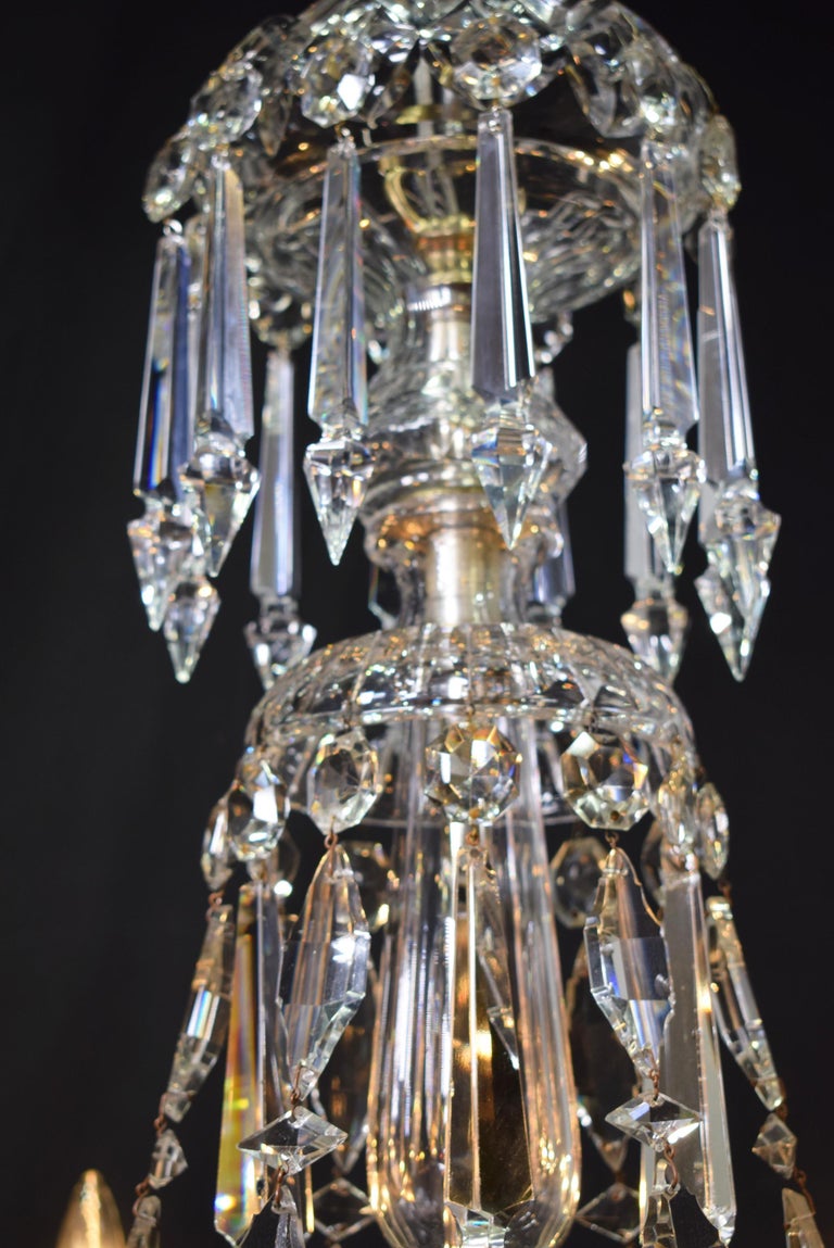 English Crystal Gasolier at 1stDibs