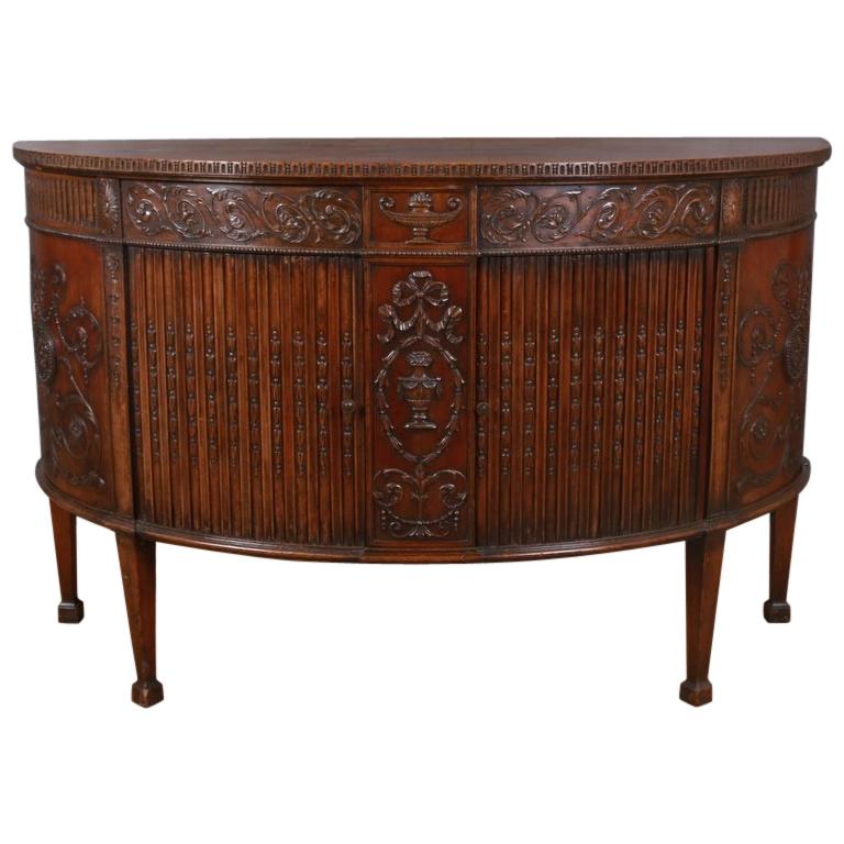 English Demi Lune Credenza at 1stDibs