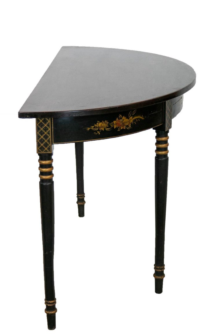 English Demilune Console Table For Sale at 1stDibs