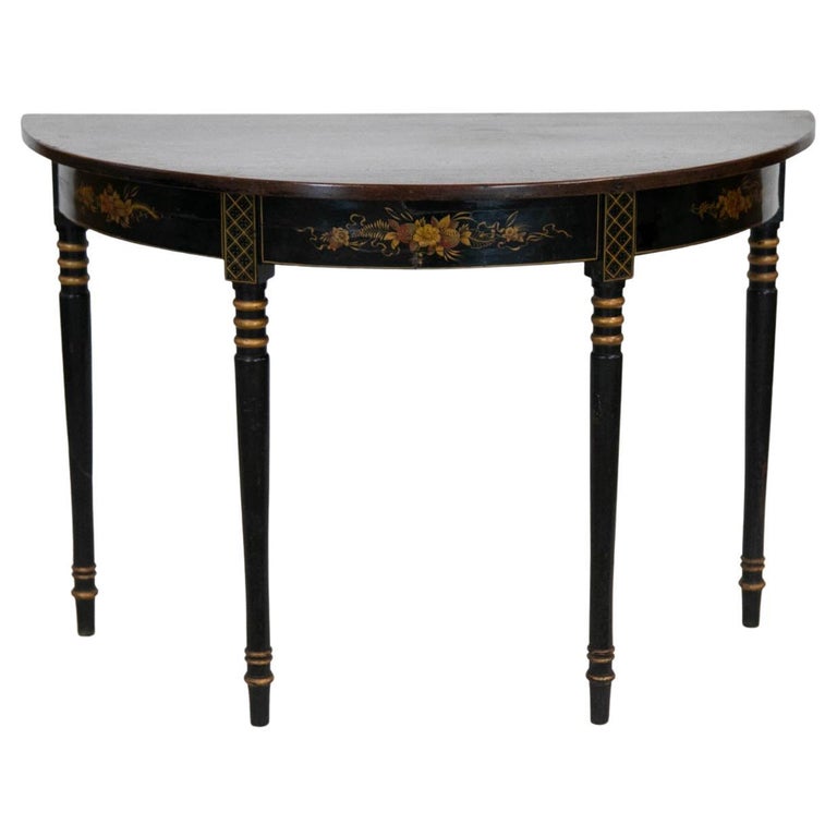 English Demilune Console Table For Sale at 1stDibs