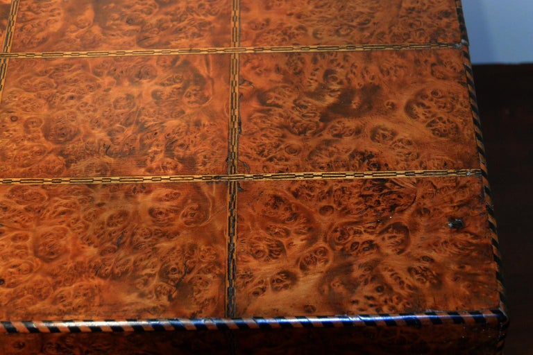 English Early 19th Century Burl Walnut Dressing Box with Three Layers ...