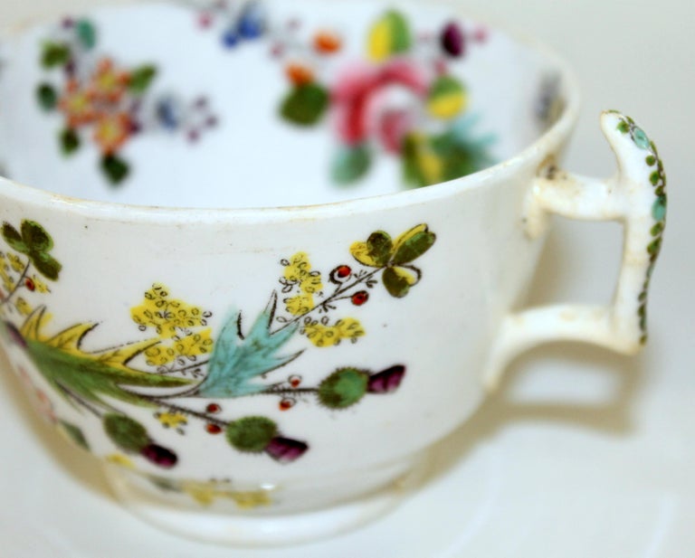 English Early 19th Century New Hall Porcelain Floral Decor Cup and ...