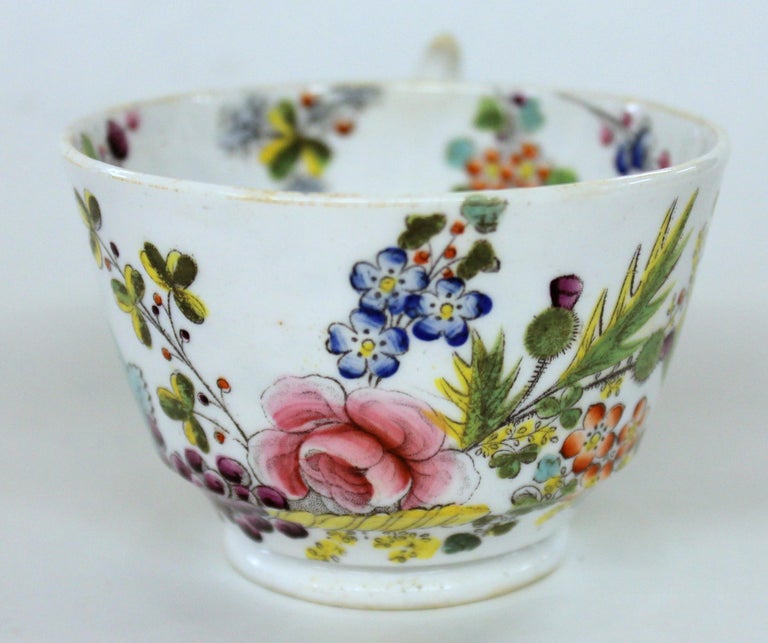 English Early 19th Century New Hall Porcelain Floral Decor Cup and ...