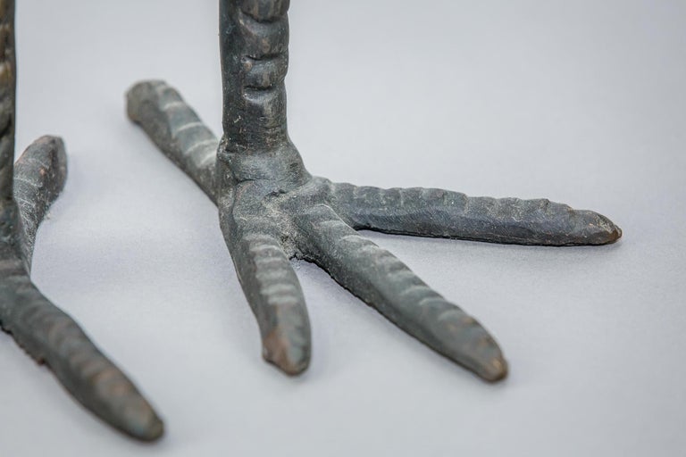 English Early 20th Century Bronze Stork Feet Lamp at 1stDibs