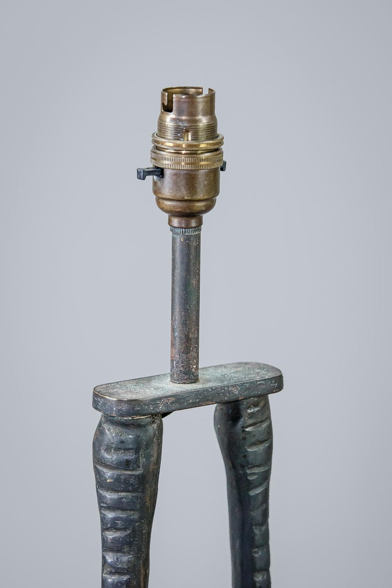 English Early 20th Century Bronze Stork Feet Lamp at 1stDibs