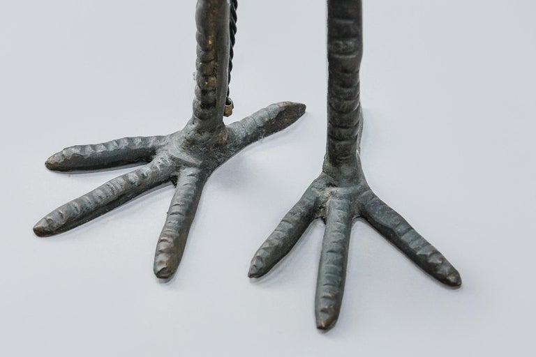 English Early 20th Century Bronze Stork Feet Lamp at 1stDibs