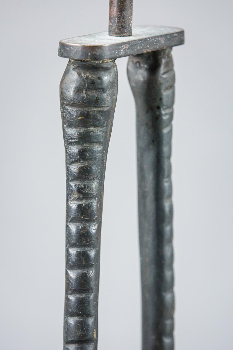 English Early 20th Century Bronze Stork Feet Lamp at 1stDibs