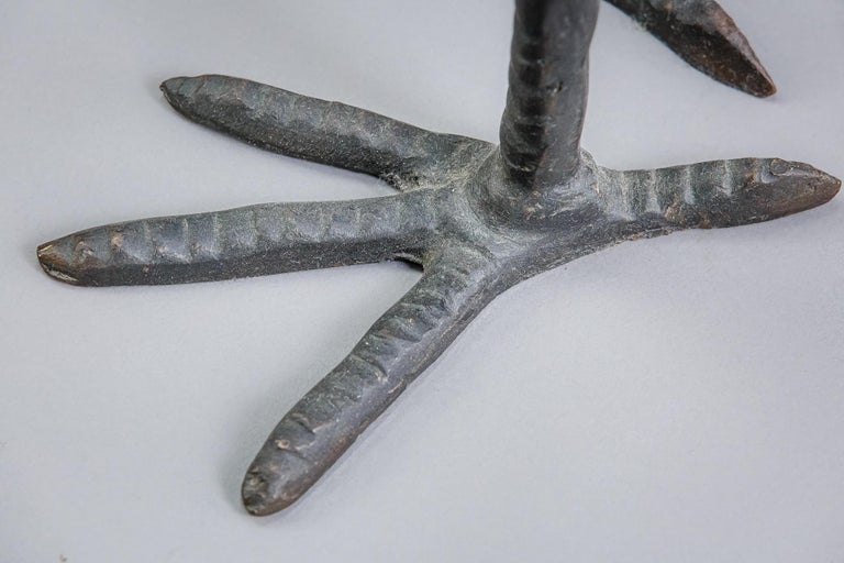 English Early 20th Century Bronze Stork Feet Lamp at 1stDibs