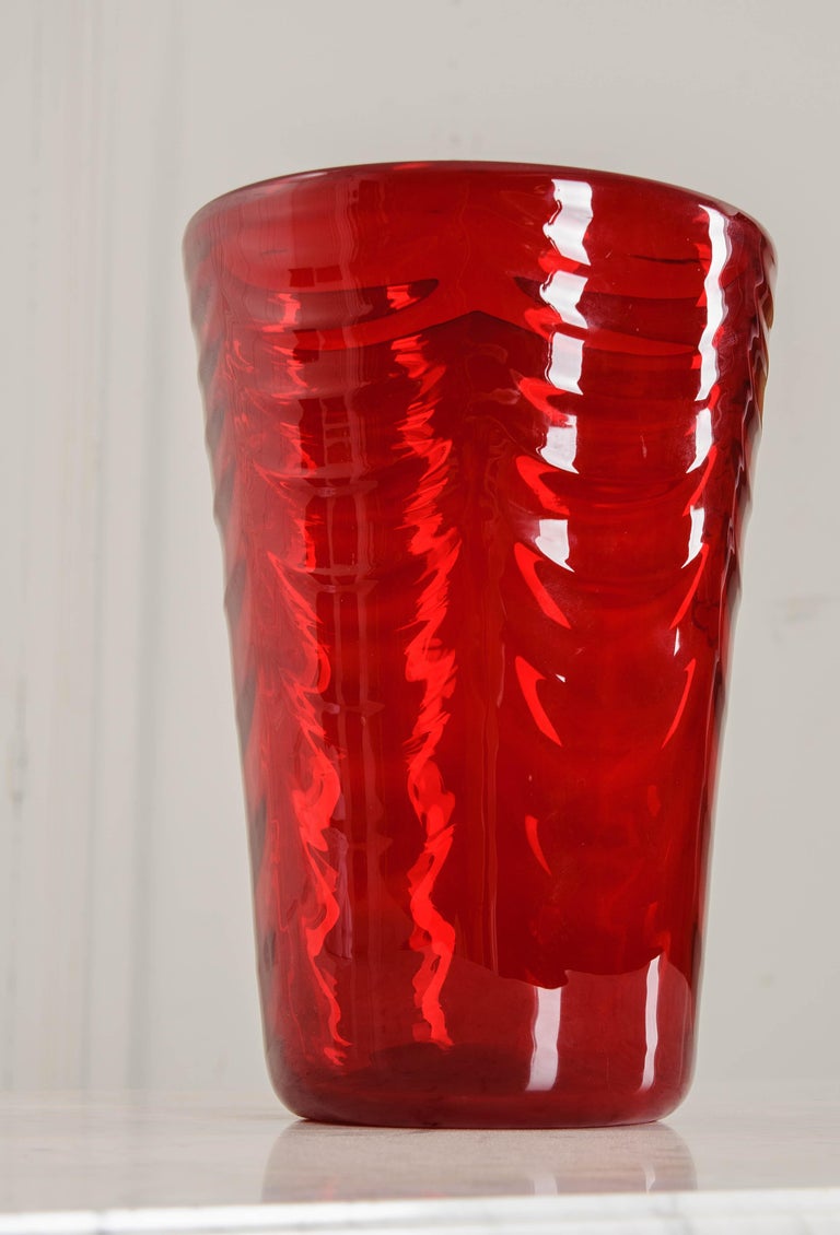 English Early 20th Century Red Glass Vases For Sale at 1stDibs | red ...