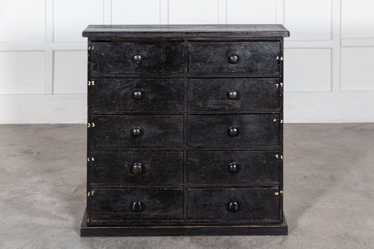 English Ebonised Workshop Drawers For Sale at 1stDibs