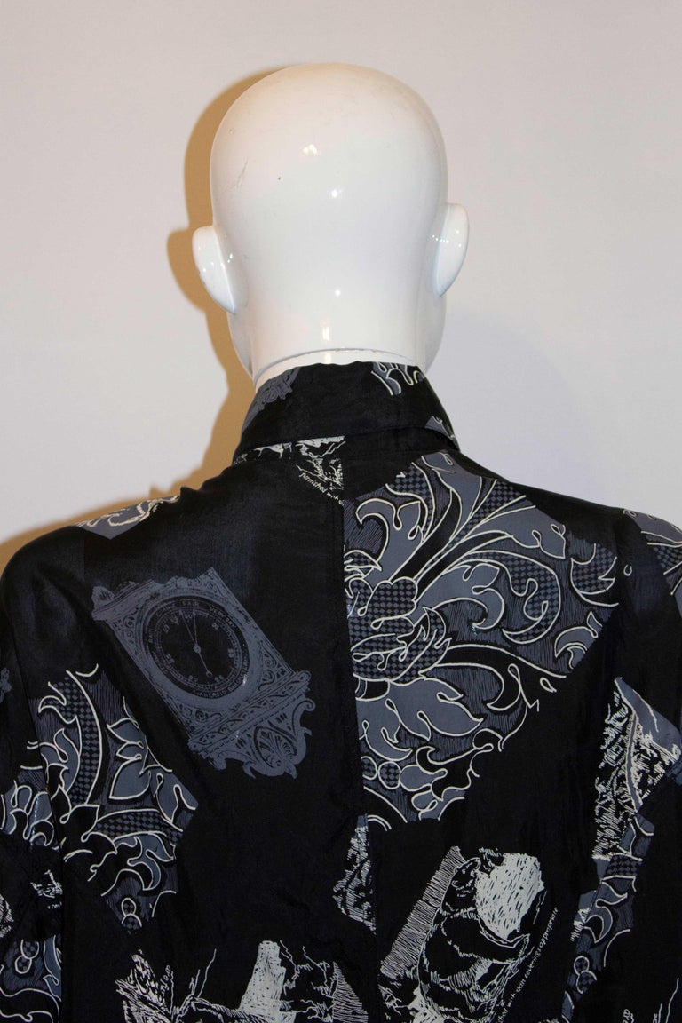 English Eccentrics Silk Print Overshirt at 1stDibs
