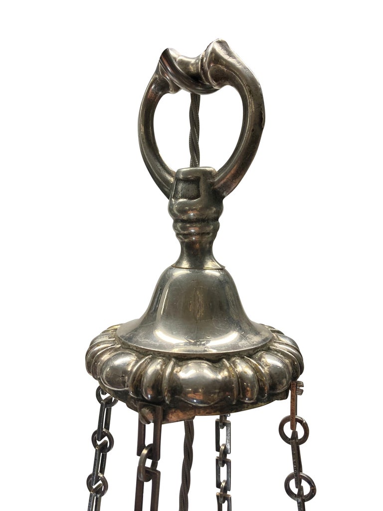 English Edwardian Cut Glass Pendant Light For Sale at 1stDibs
