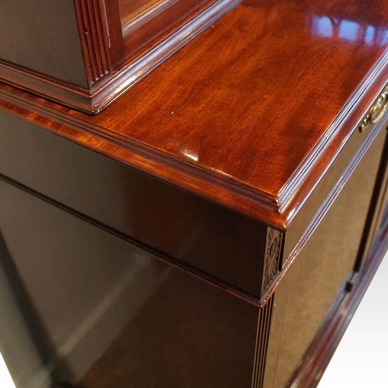 English Edwardian Mahogany Library Bookcase by Warings of Liverpool ...