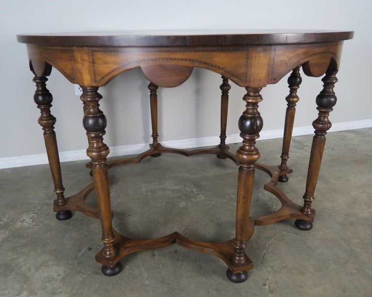 English Eight-Legged Inlaid Table, circa 1940s at 1stDibs | eight ...