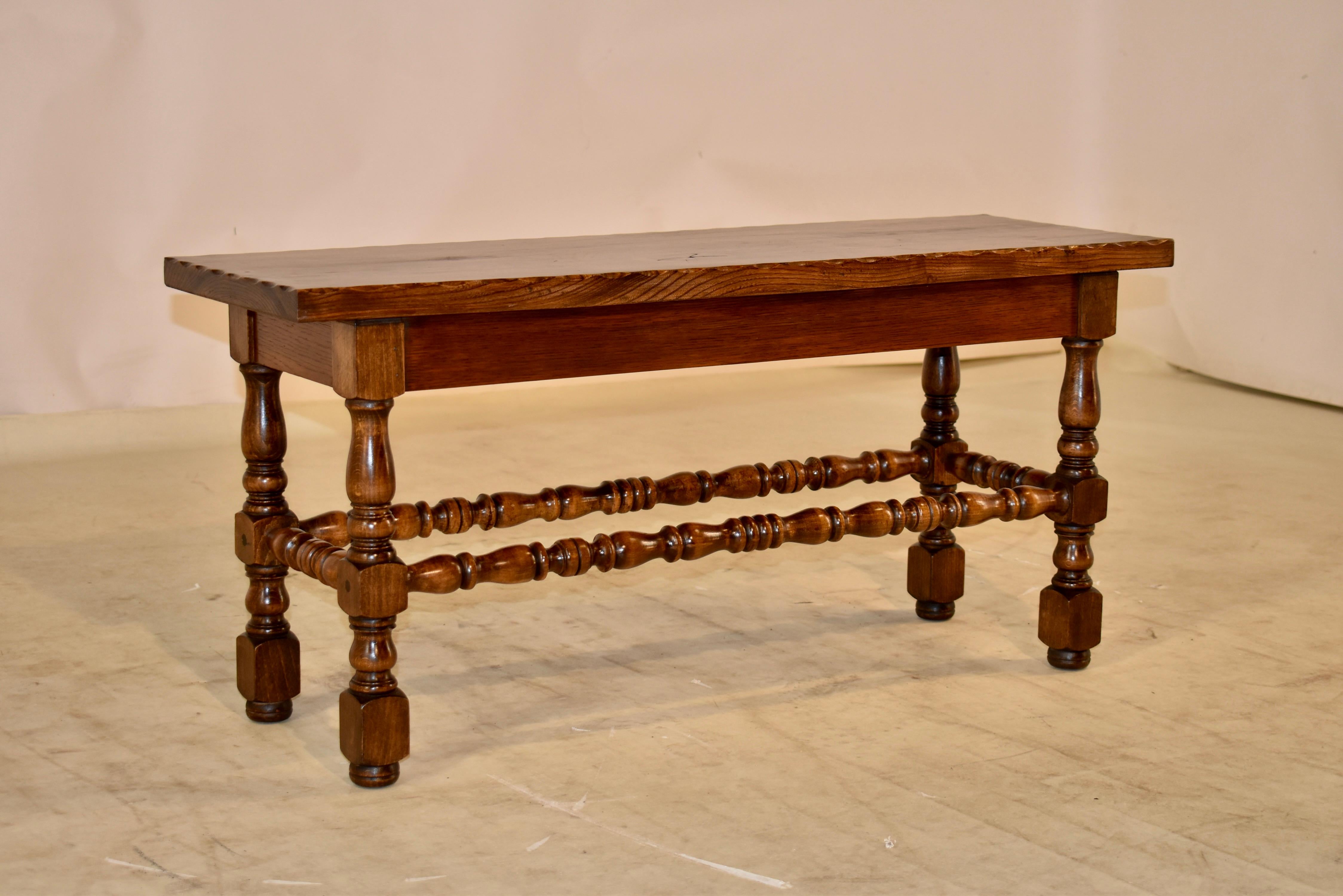 English Elm Bench, c. 1900 at 1stDibs