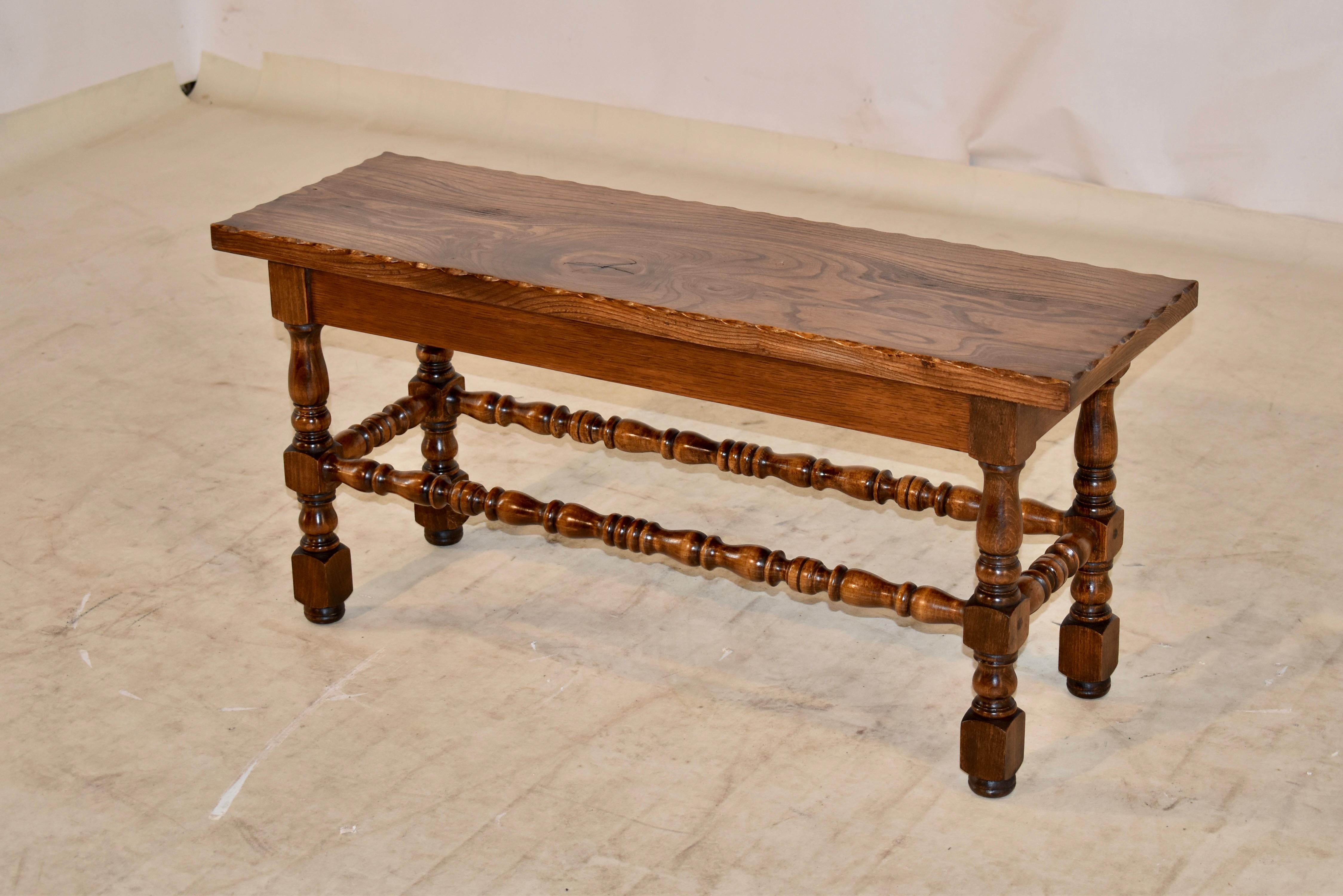 English Elm Bench, c. 1900 at 1stDibs