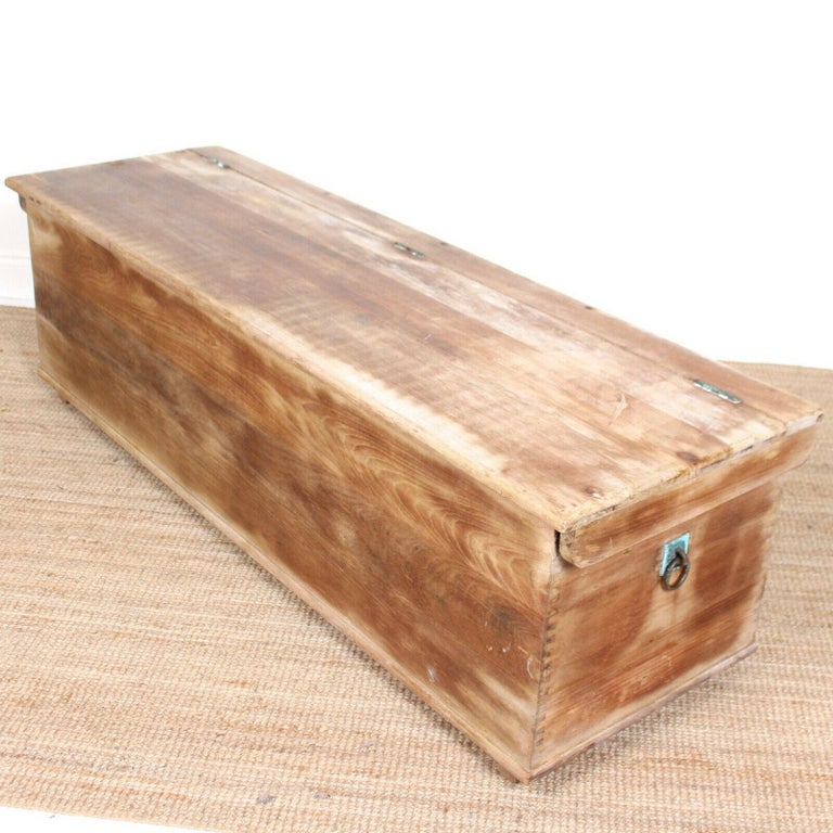 English Elm Blanket Box Long Chest Coffee Trunk For Sale at 1stDibs ...
