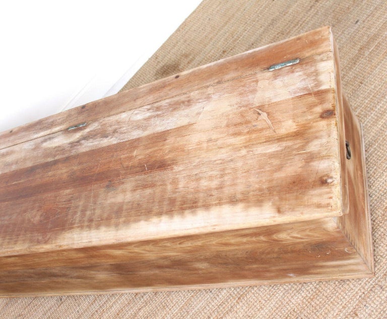 English Elm Blanket Box Long Chest Coffee Trunk For Sale at 1stDibs ...