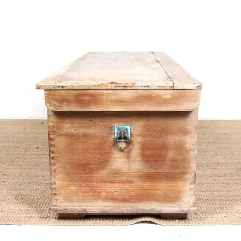 English Elm Blanket Box Long Chest Coffee Trunk For Sale at 1stDibs ...