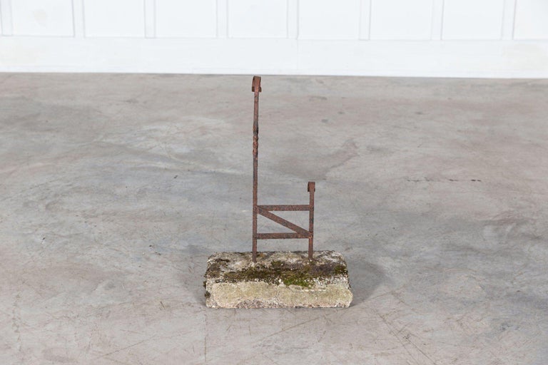 English Estate Made Wrought Iron Boot Scraper For Sale at 1stDibs