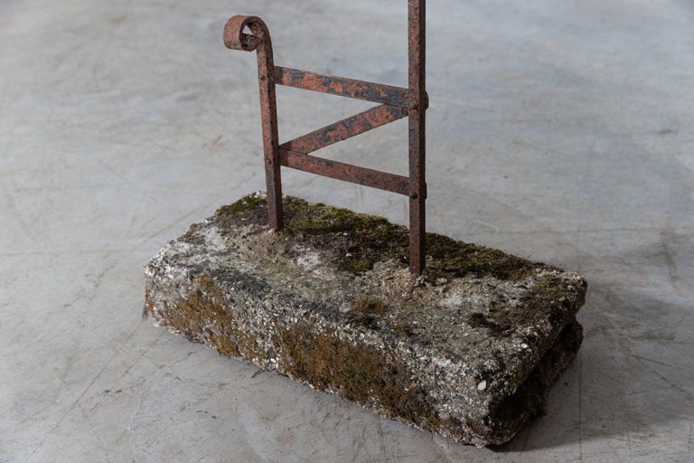 English Estate Made Wrought Iron Boot Scraper For Sale at 1stDibs