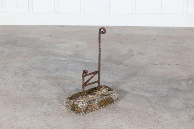 English Estate Made Wrought Iron Boot Scraper For Sale at 1stDibs