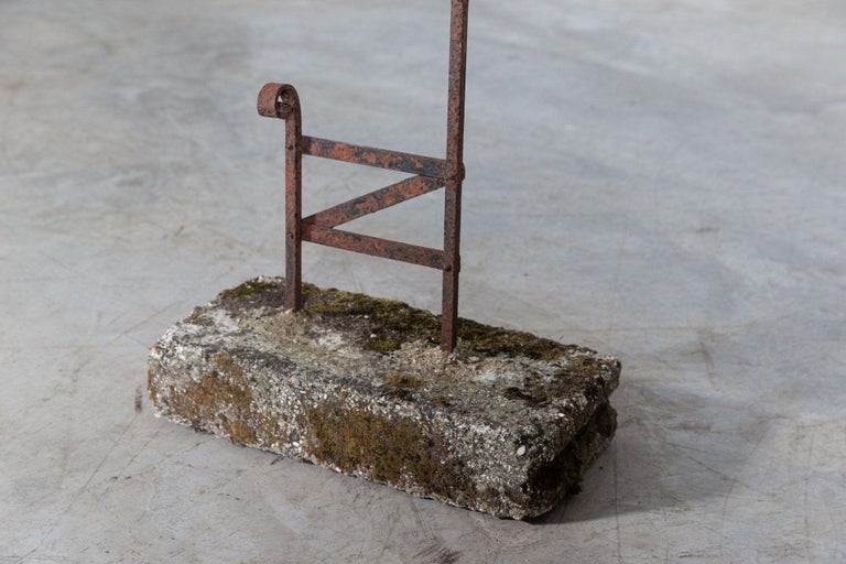 English Estate Made Wrought Iron Boot Scraper For Sale at 1stDibs