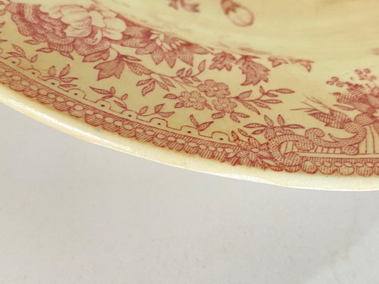 English Faience 19th Century, Hand Painted, Flowers and Birds Decor ...