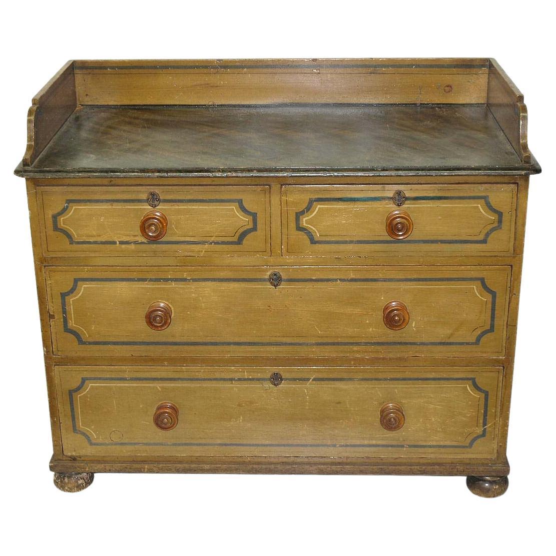English Faux Painted Chest at 1stDibs