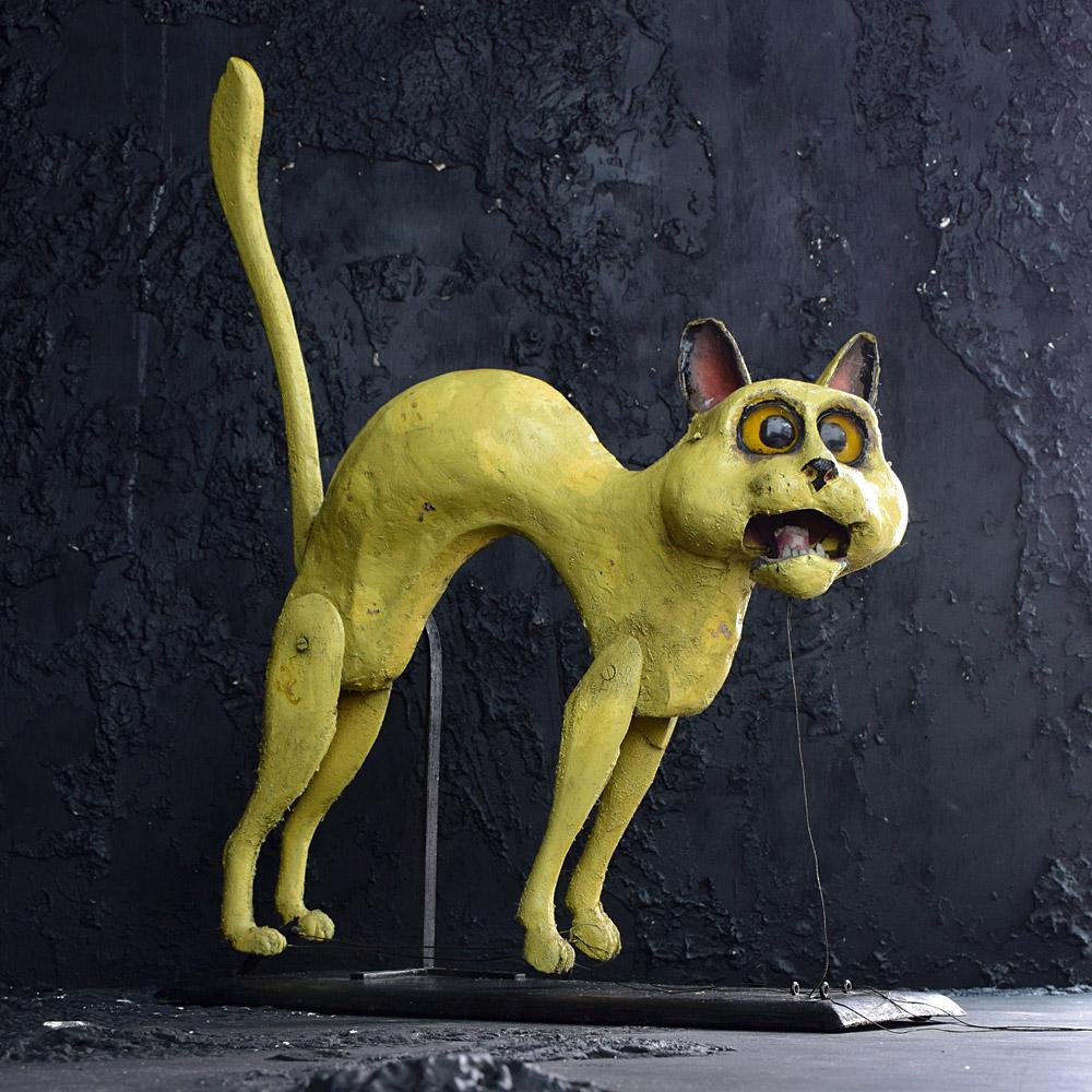 English folk art magician animated cat figure at 1stDibs