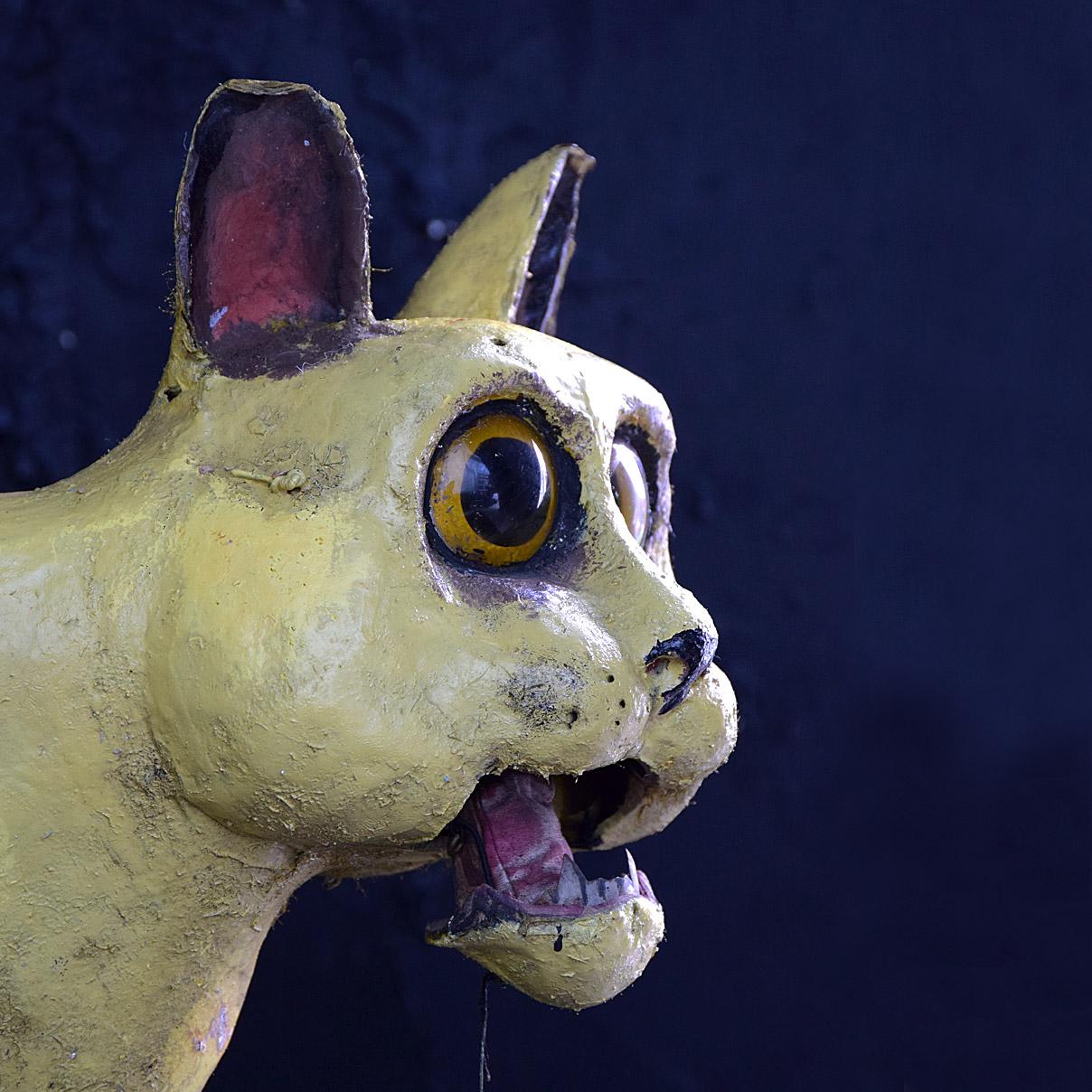 English folk art magician animated cat figure at 1stDibs